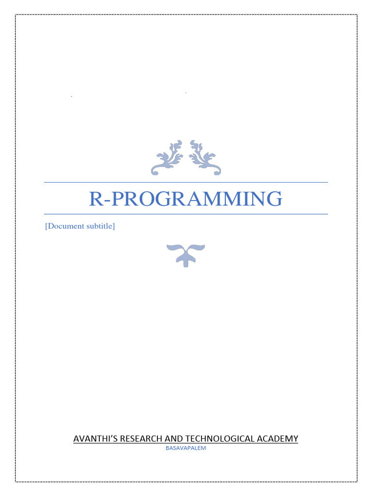 Teja Swaroop R 1-30 | PDF | String (Computer Science) | R (Programming Language)
