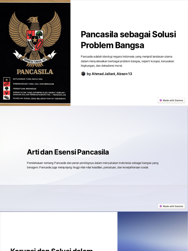 Pancasila Sebagai Solusi Problem Bangsa | PDF