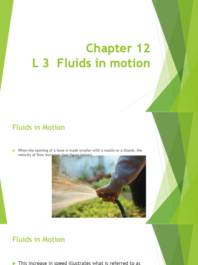Fluids in Motion | Download Free PDF | Lift (Force) | Pressure