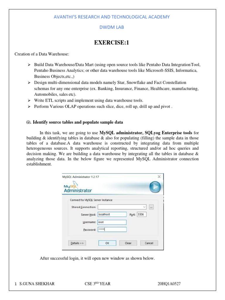 GUNADWDM | PDF | Data Warehouse | Databases