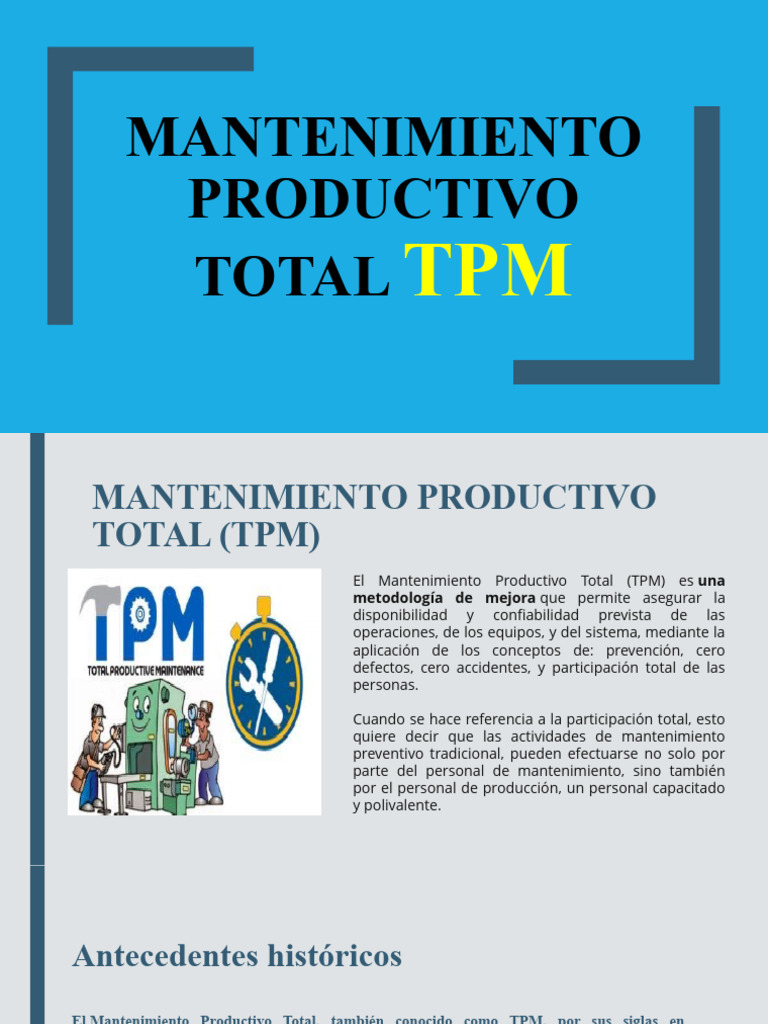 Mantenimiento Productivo Total (TPM) | PDF | Business