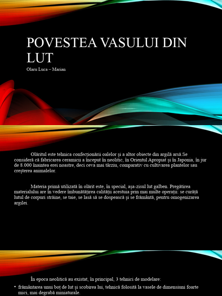 Povestea Vasului Din Lut | PDF