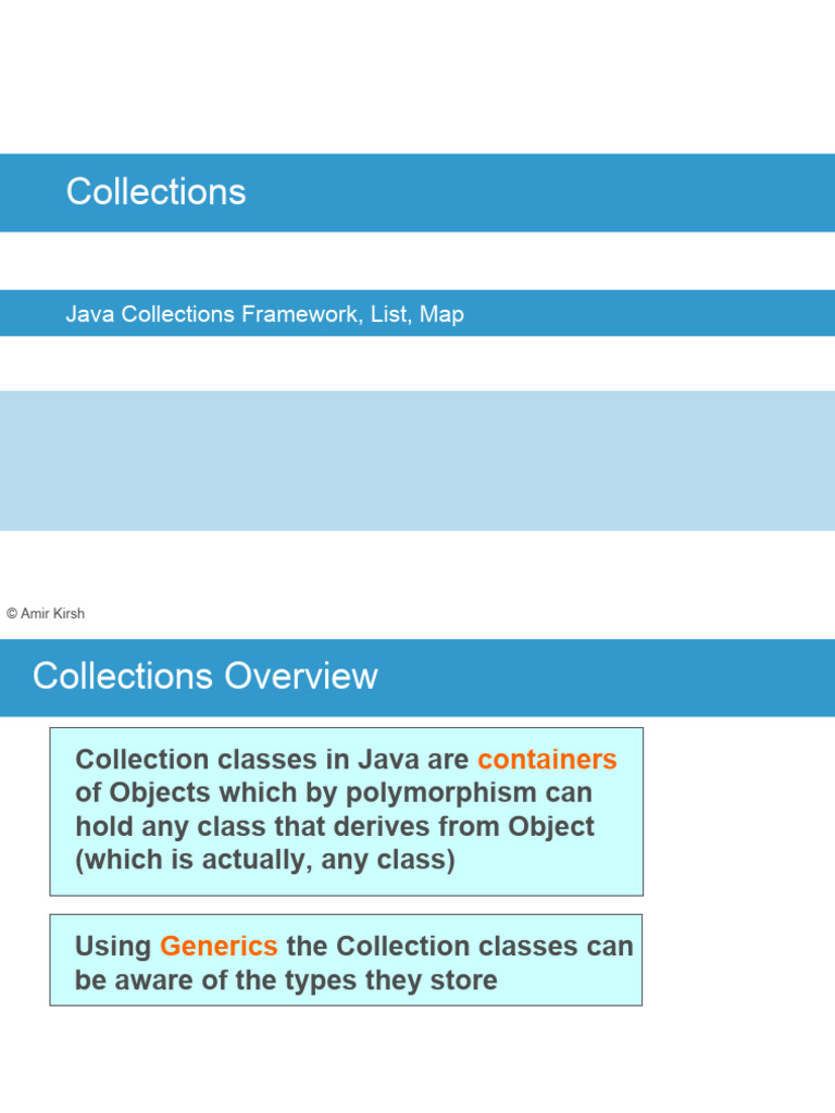 Collections With Exercise | Download Free PDF | Java (Programming Language) | Computer Data