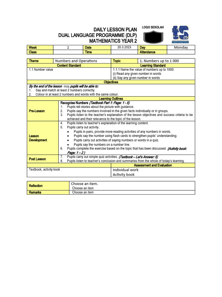Numbers Up To 1 000 | PDF | Lesson Plan | Teachers
