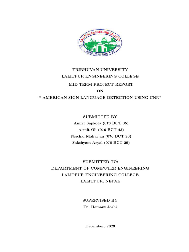 American Sign Language Detection Pdf Cybernetics Cognitive Science