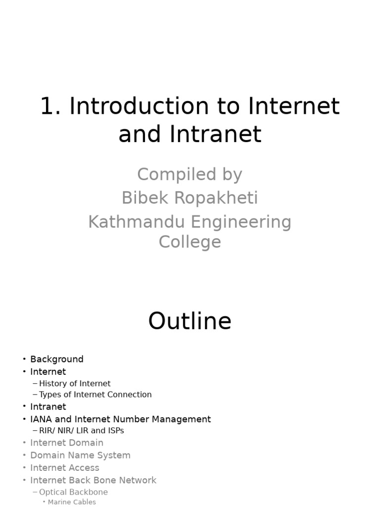 Unit 1 Introduction To Internet and Intranet | PDF | Computer Network ...