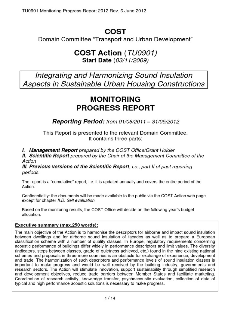 progress_report-TU0901 | PDF | Building Insulation | International ...