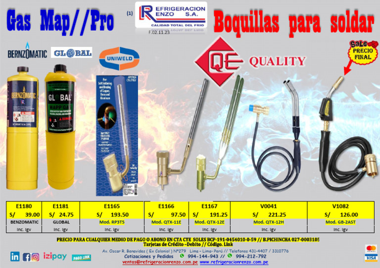 GAS MAP + BOQUILLAS | PDF