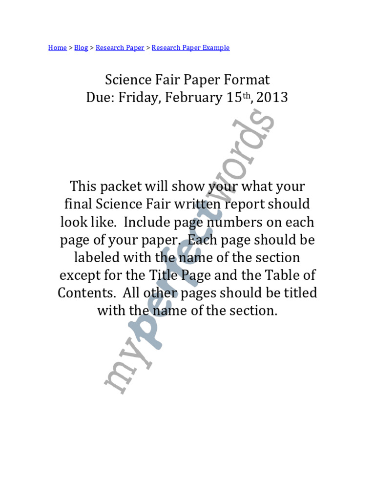 Scientific Research Paper Example PDF | PDF