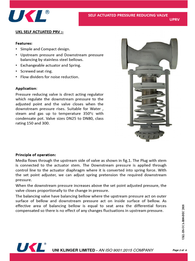 Data Sheet - UPRV R2-5 | PDF | Valve | Mechanical Engineering