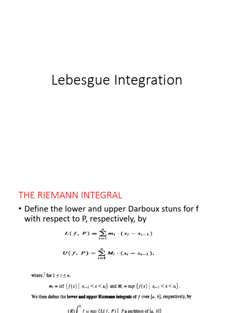 Lebesgue Integration | PDF | Lebesgue Integration | Measure (Mathematics) Lebesgue Integration | PDF | Lebesgue Integration | Measure (Mathematics)