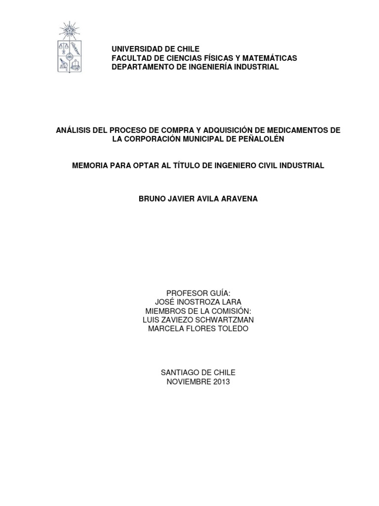 Analisis Del Proceso de Compra y Adquisicion de Medicamentos de La ... Analisis Del Proceso de Compra y Adquisicion de Medicamentos de La ...