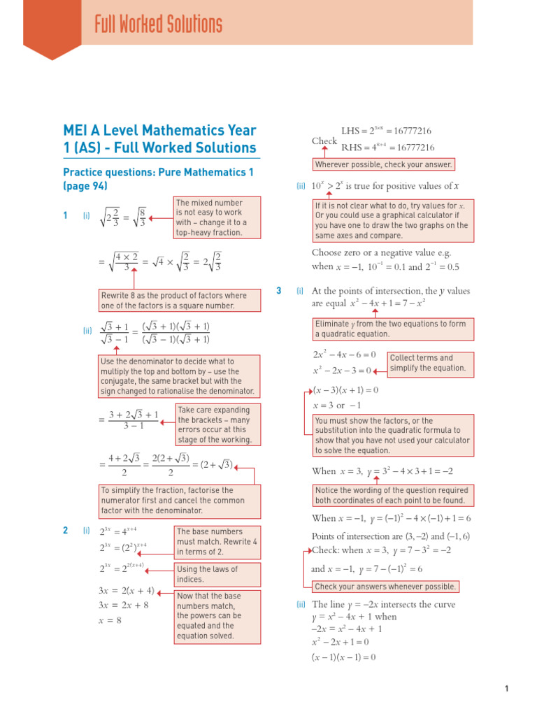 Worked Solutions | PDF | Trigonometric Functions | Area