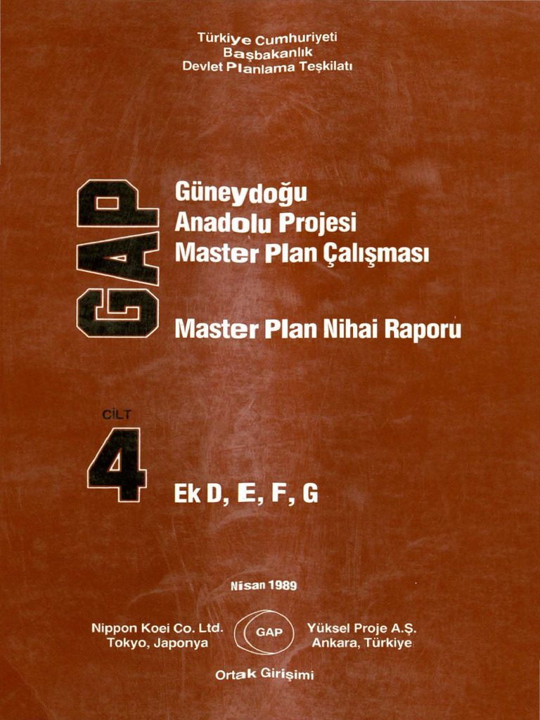 GAP Master Planı 1989 | PDF