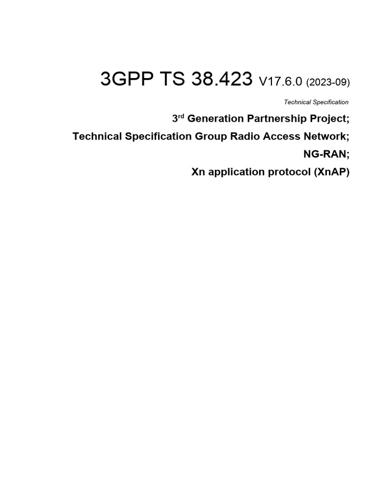 3GPP TS 38.423 | PDF | Business
