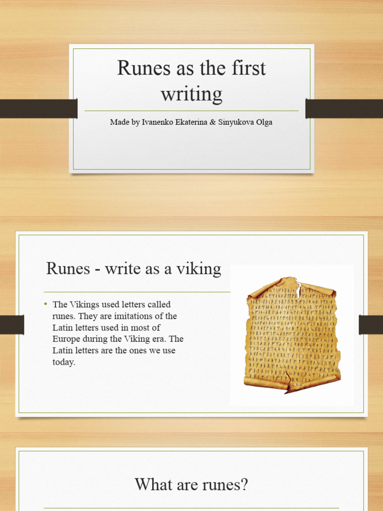 Runes As The First Writing | PDF | Runes | Vikings