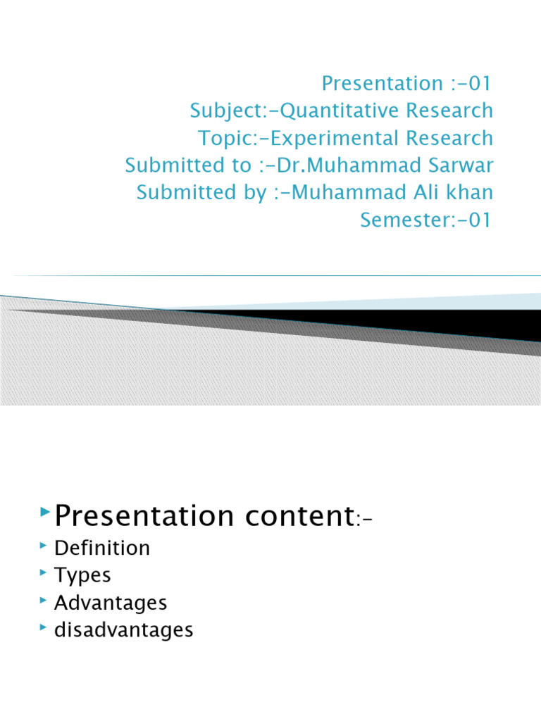 Experimental Research | PDF | Experiment | Design Of Experiments