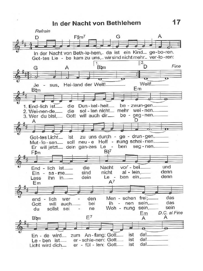 In Der Nacht Von Bethlehem | PDF