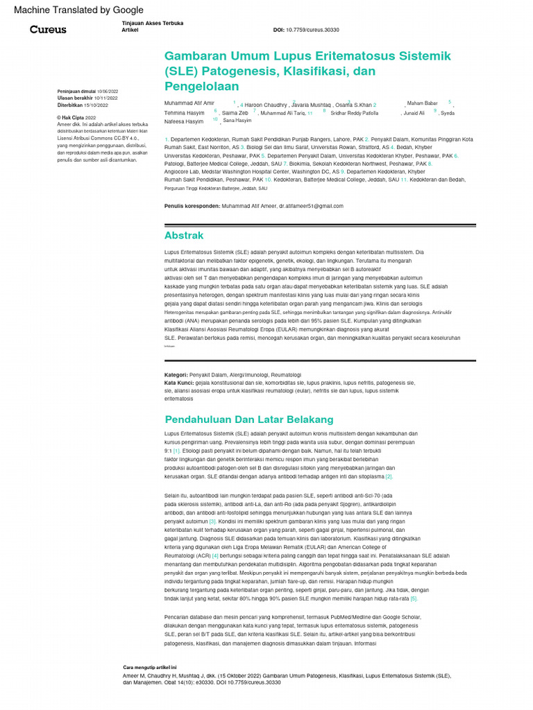 An Overview of Systemic Lupus Erythematosus | PDF