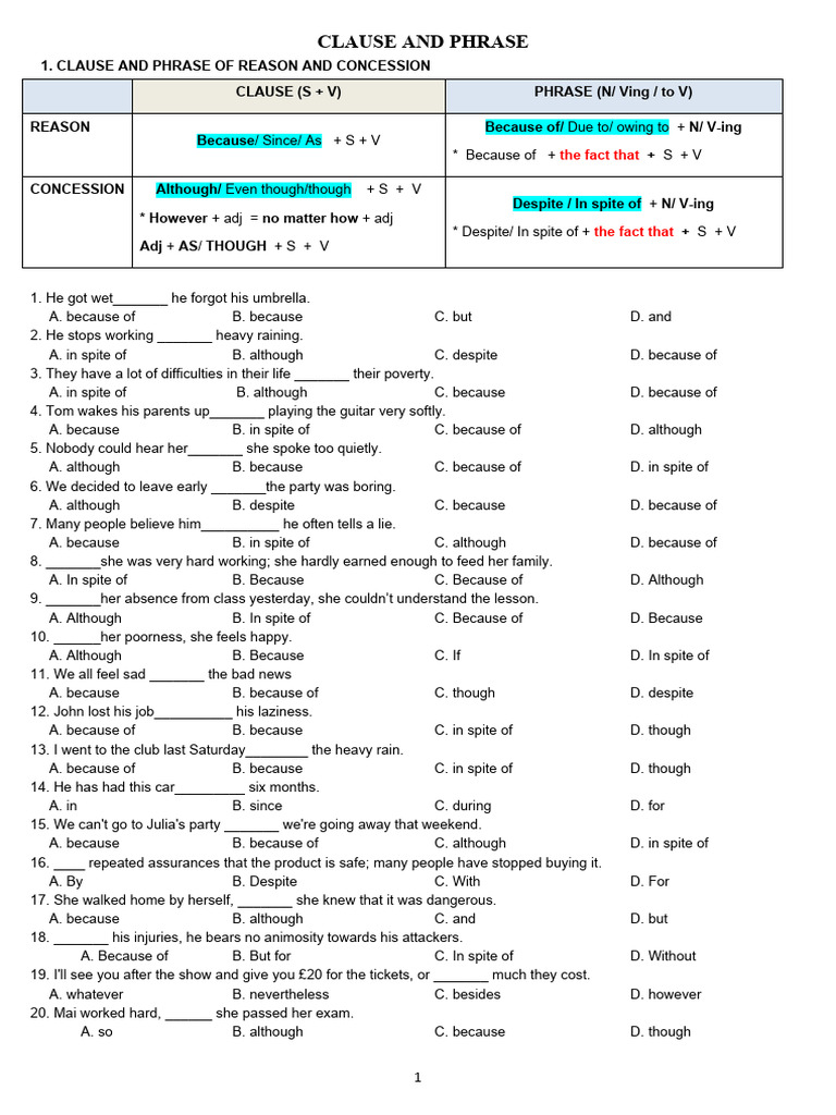 Phrase and Clause | PDF