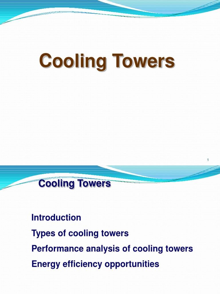 Cooling Tower | PDF | Refrigeration | Mechanical Fan