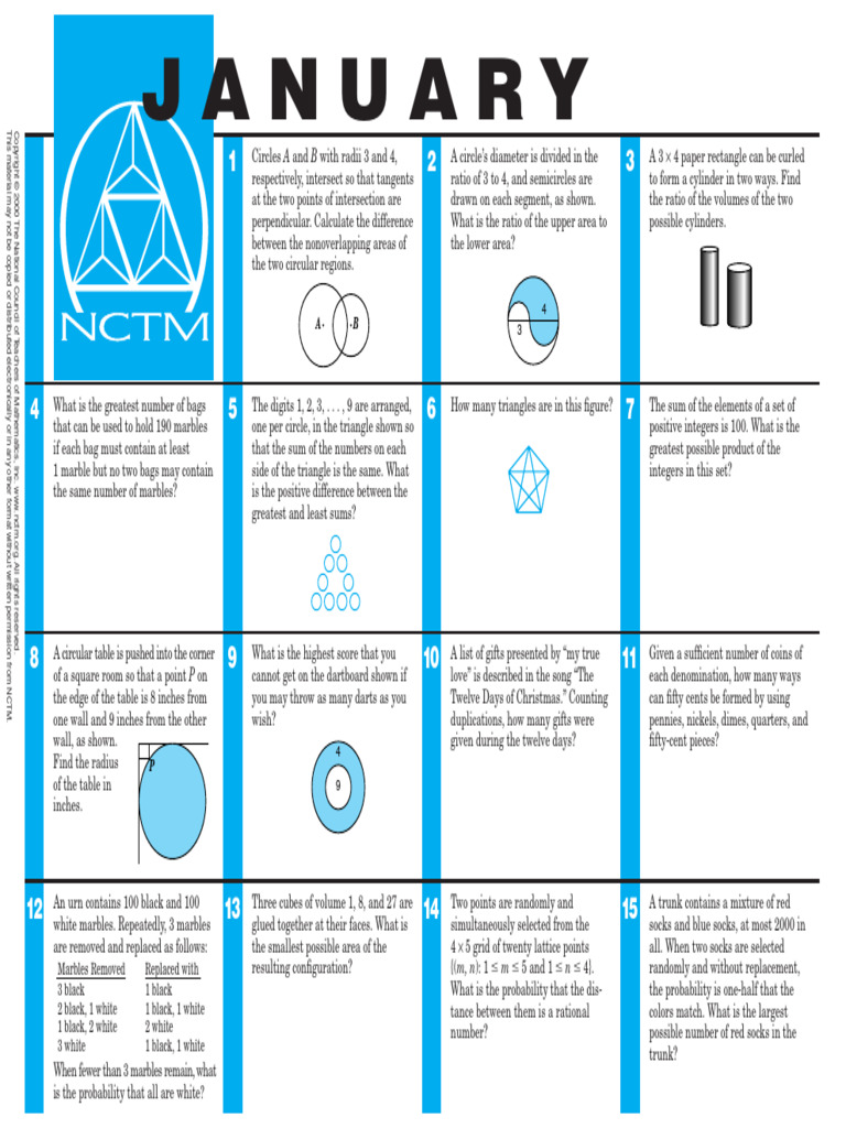 2000 - 1 - Calendar Problems | PDF