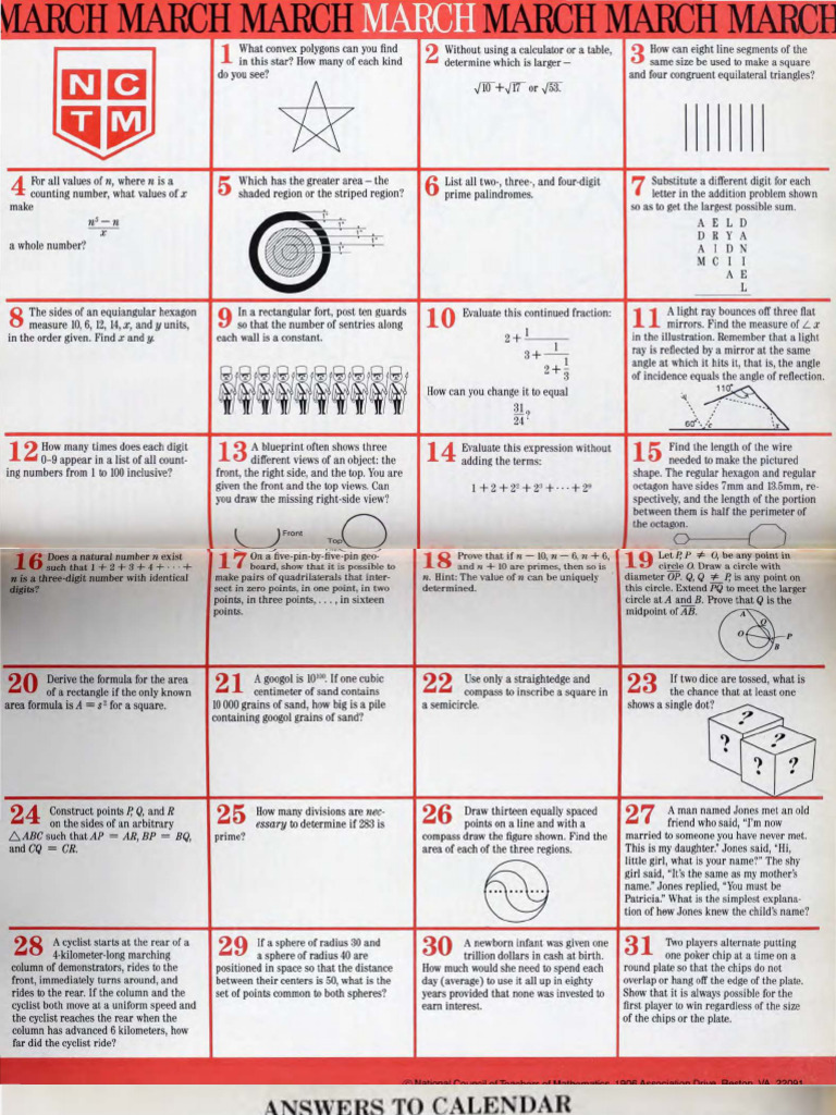 1990 - 3 - Calendar Problems | PDF