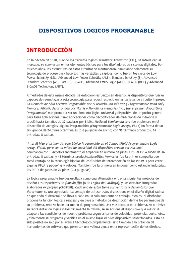 Dispositivos Logicos Programable | PDF