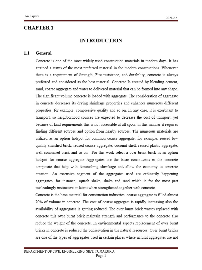 Batch 2 Project Report 2022 | PDF | Concrete | Construction Aggregate