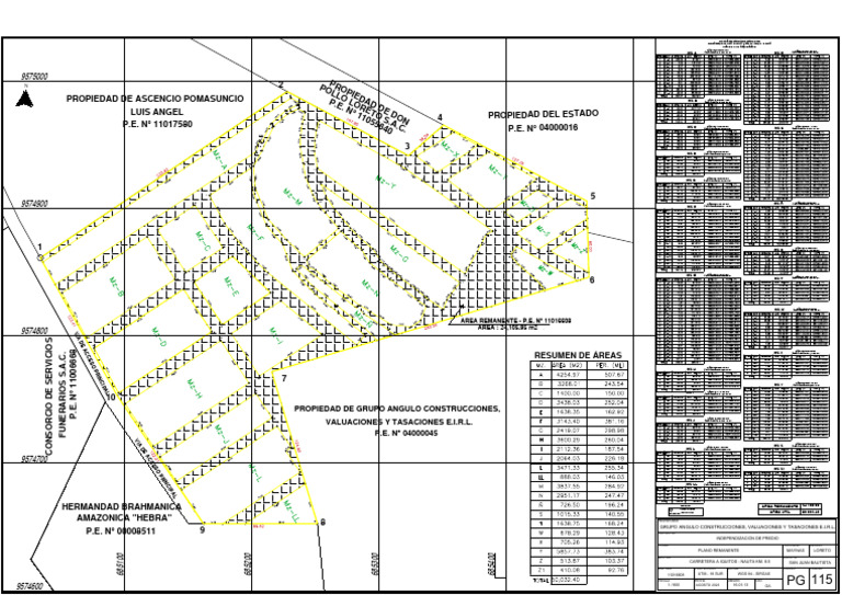 115 - PLANO MANZANA - VICTORIA REGIA-Layout1 | PDF | Geodesia | Tecnología geográfica
