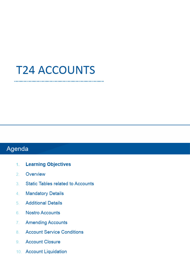 7 - T24 - Account Functions | PDF | Interest | Menu (Computing)