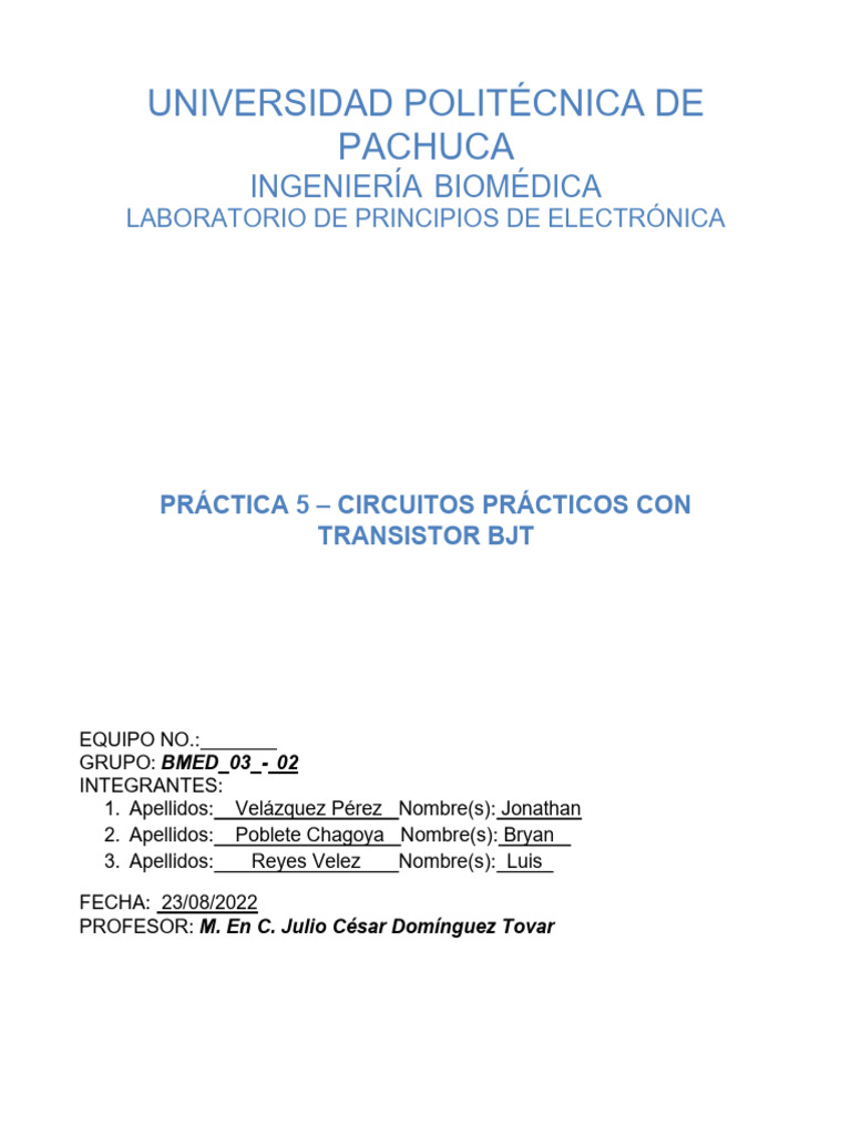 Practica 5 | PDF | Diodo emisor de luz | Condensador