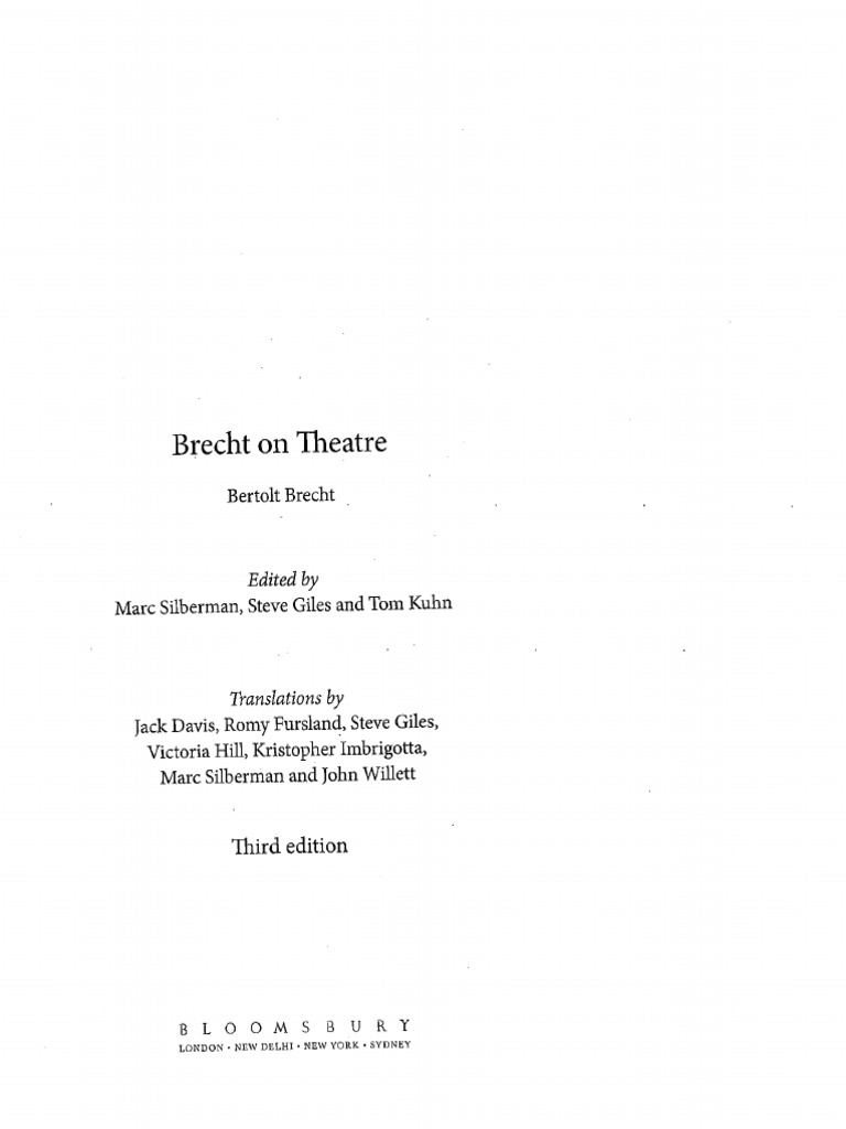 Brecht, B. Short Organon | PDF
