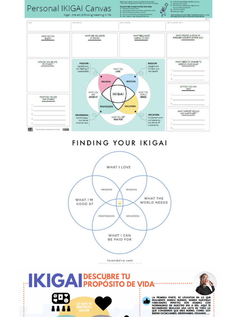 IKIGAI Modelos y Ejemplos | PDF