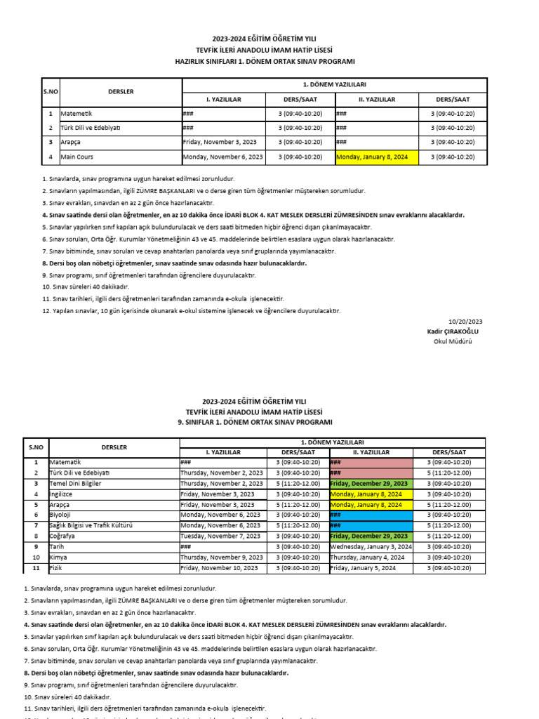 1.dönem Ortak Sinav 2023-2024 Son Hali | PDF