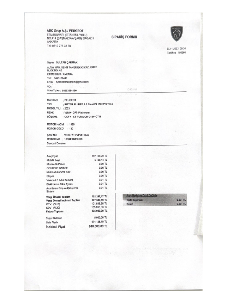 ABC Grup A.S. Peugeot | PDF