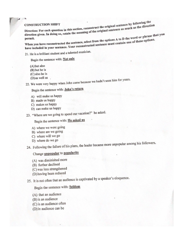 Construction Shift | PDF