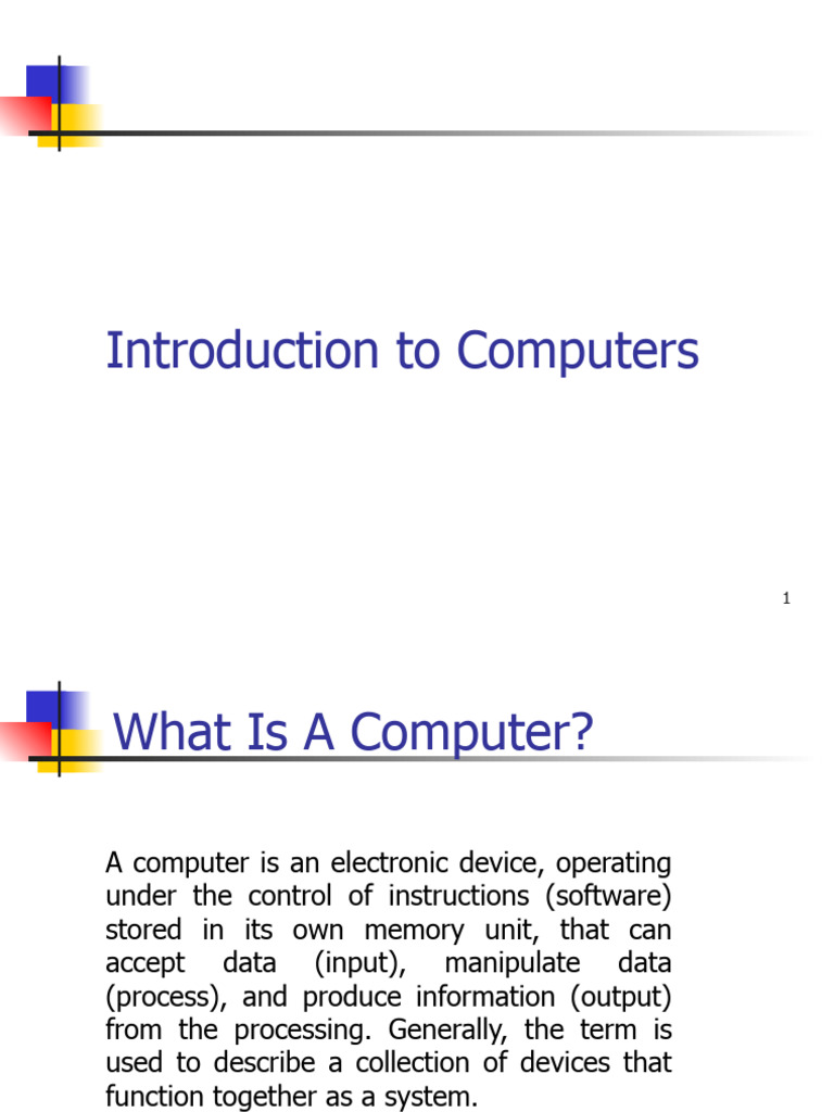 Introductionto Computers | Download Free PDF | Computer Data Storage | Input/Output