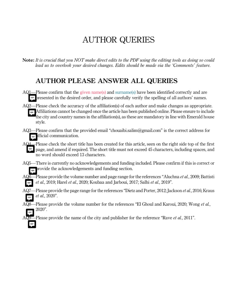 Author Please Answer All Queries | PDF