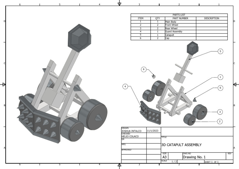 3D Catapult Assembly | PDF