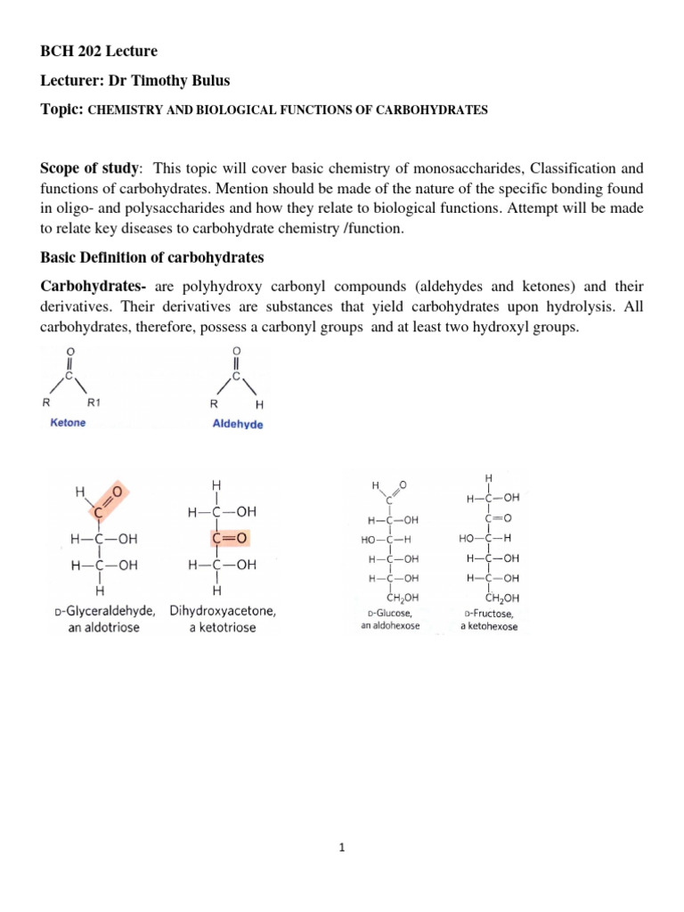Bch 202 First Lecture Pdf