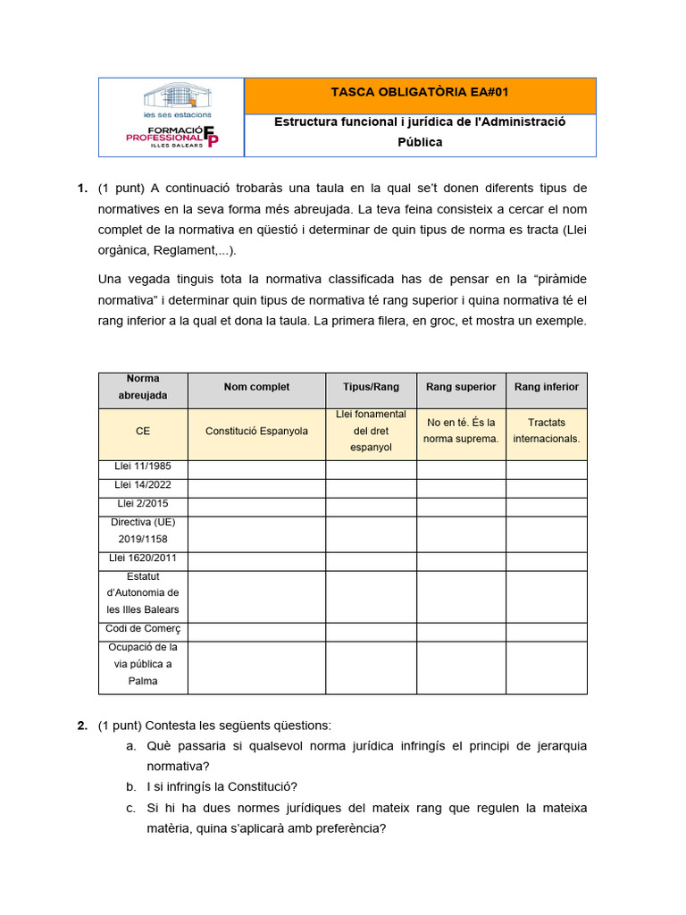 Tasca Obligatòria Ea01 2023 | PDF