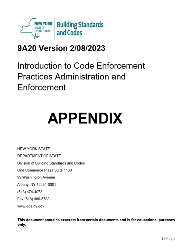 9a20 Appendix Revision | PDF