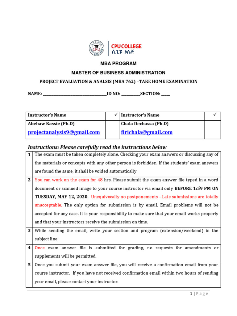 Instructions: Please Carefully Read The Instructions Below: You Can ...