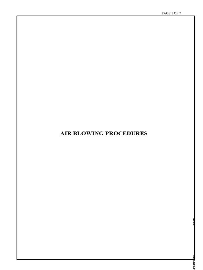 Air Blowing Procedure | PDF | Valve | Personal Protective Equipment
