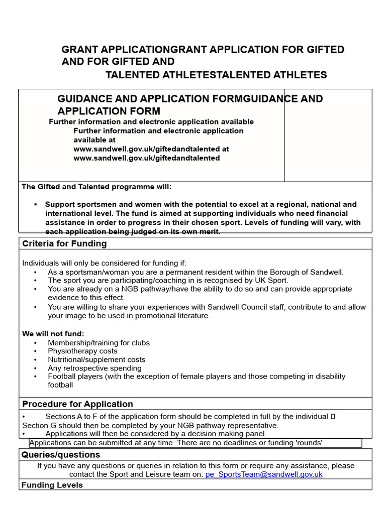 Casey's Gifted and Talented Application Form PDF | PDF