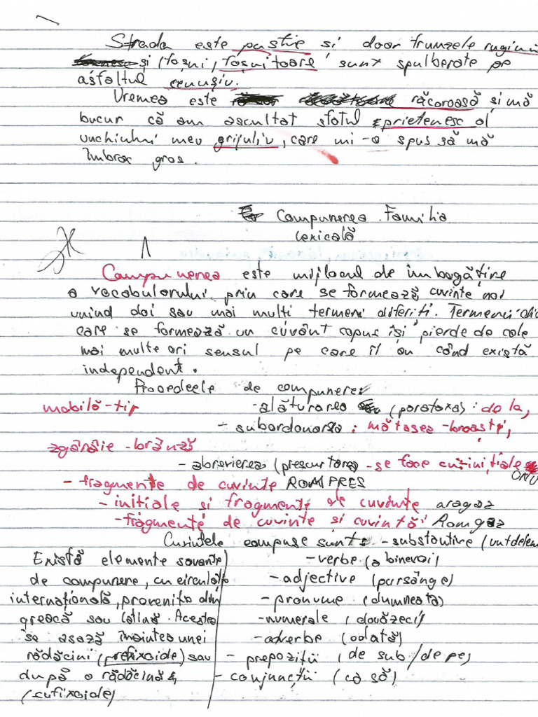 Compunerea. Familia Lexicala | PDF