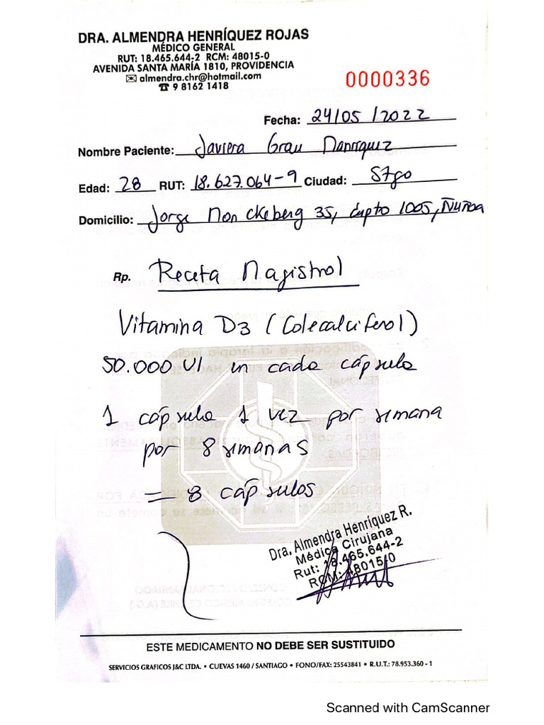Receta Magistral Vitamina D | PDF