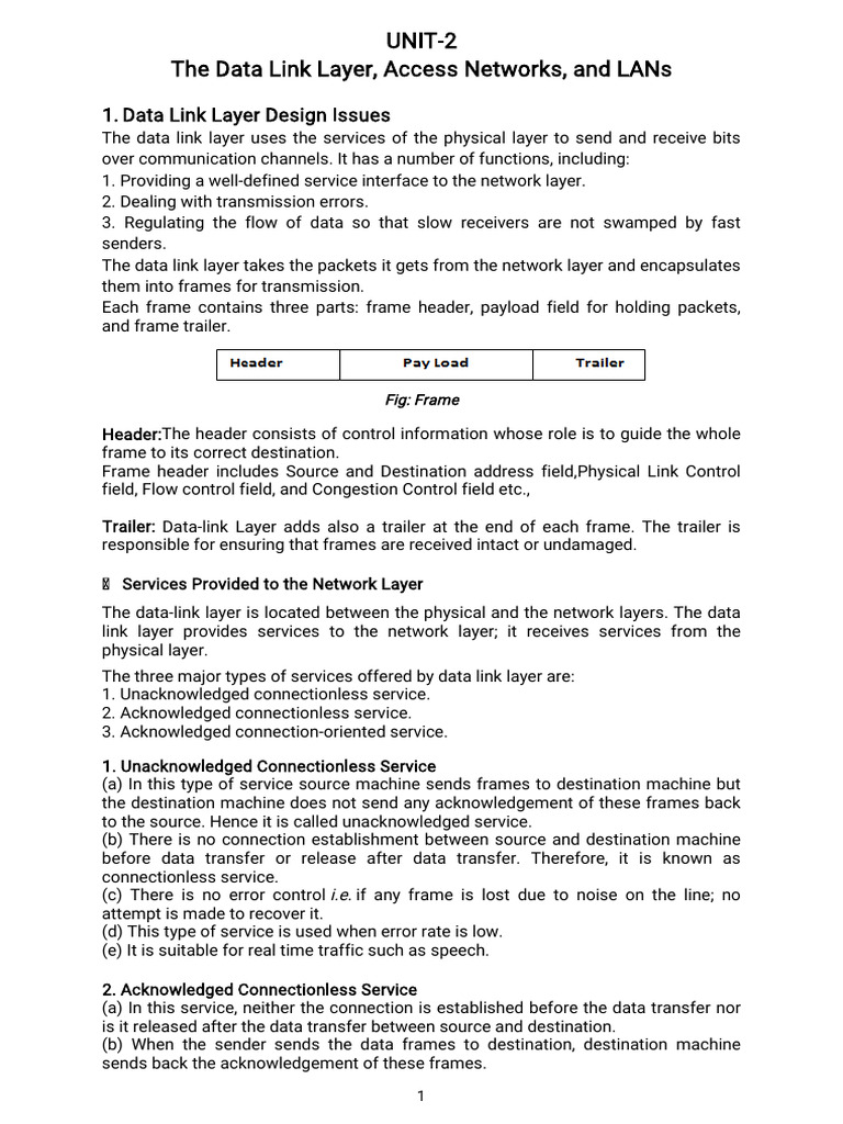 CN R20 Unit-2 | PDF | Internet Protocols | Channel Access Method
