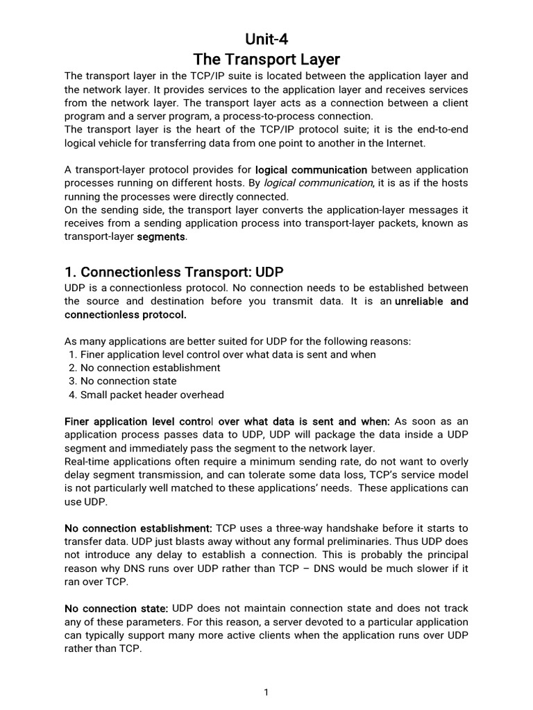CN R20 UNIT-4(2) | PDF | Transmission Control Protocol | Network Congestion